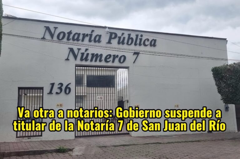 Va otra a notarios: Gobierno suspende a titular de la Notaría 7 de San ...